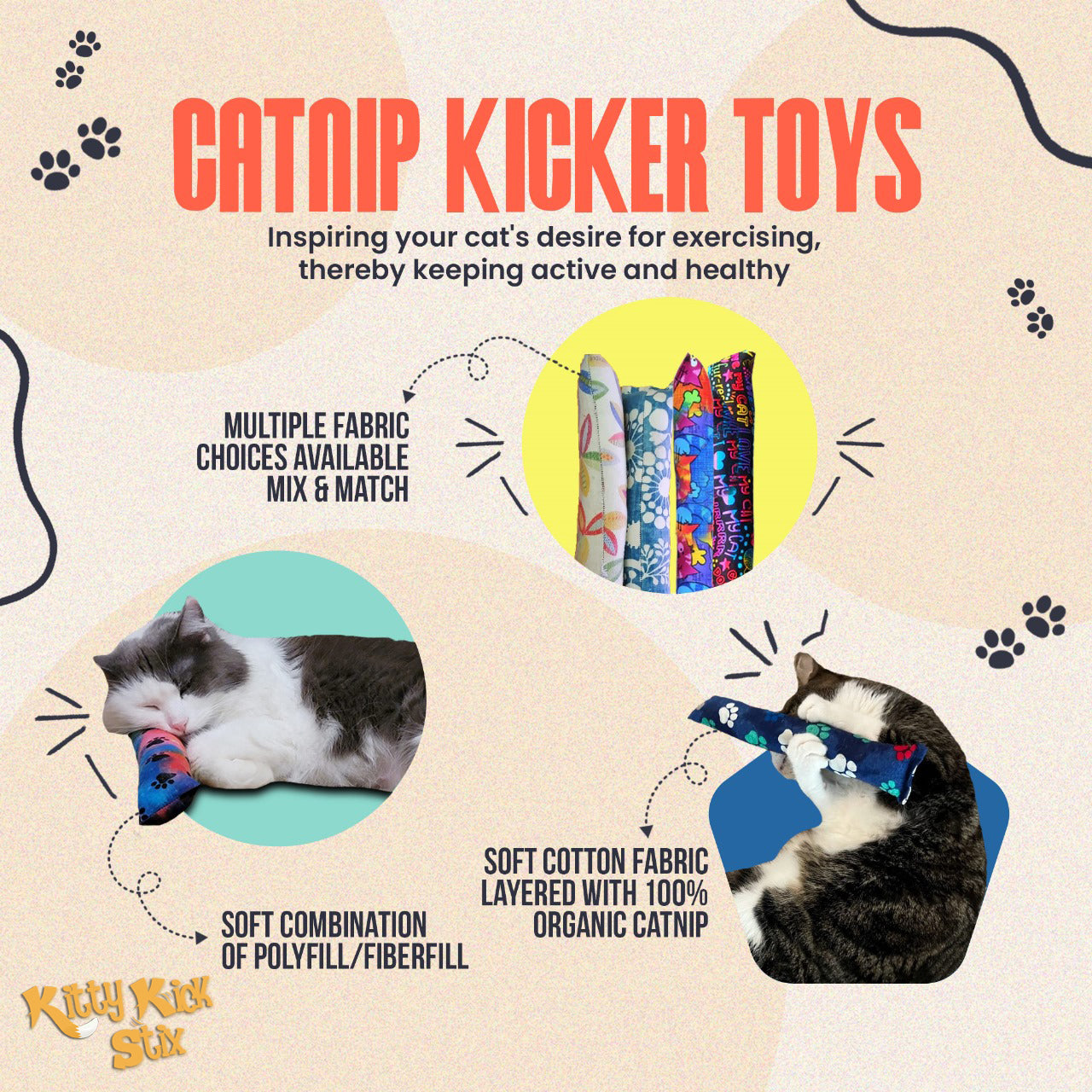 Catnip Kickers 15" (4 Pack) | Best Value | Catnip Kicker Stix | Kitty ...